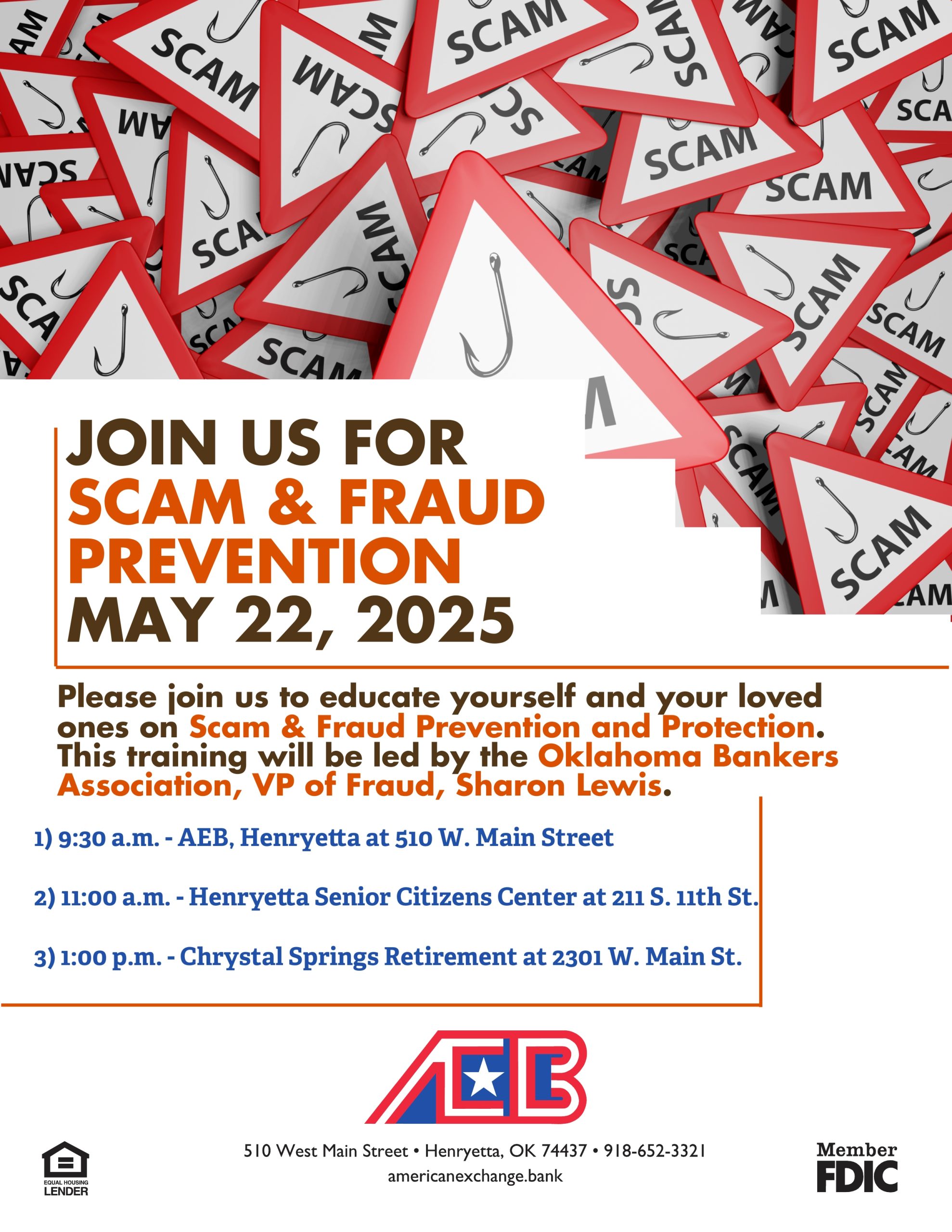 Scam & Fraud Prevention Training Coming to Henryetta on May 22